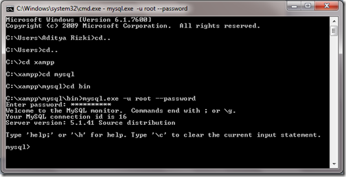 Tutorial Memulai MySQL via XAMPP (Windows) ~ .:Welcome To My Blog:.